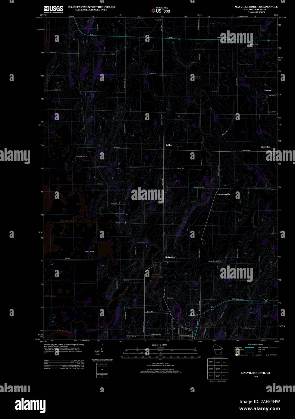 Map of mayville hi-res stock photography and images - Alamy