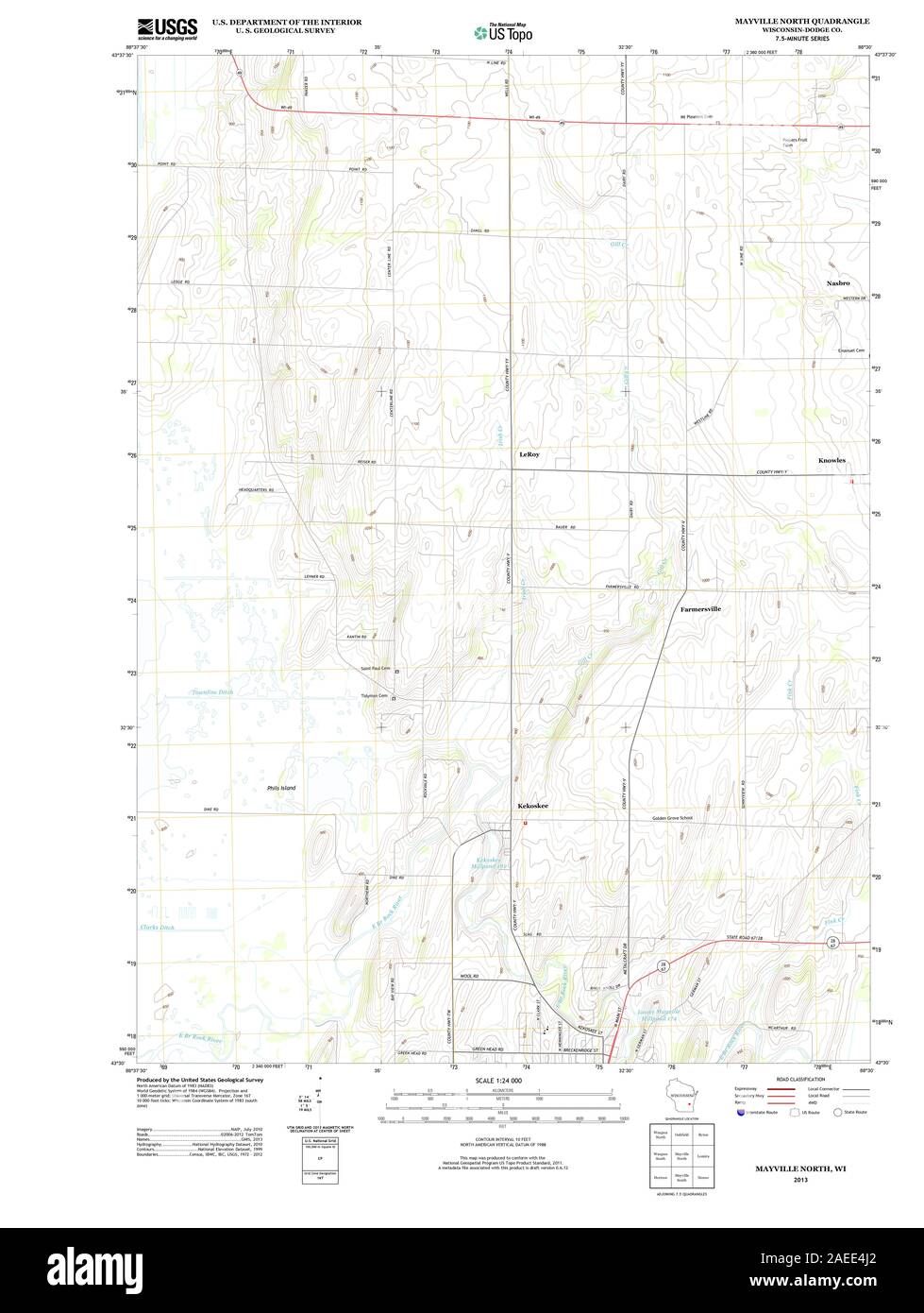 Map of mayville hi-res stock photography and images - Alamy