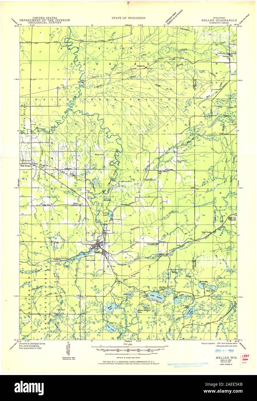 Mellen Wisconsin Map at David Meza blog