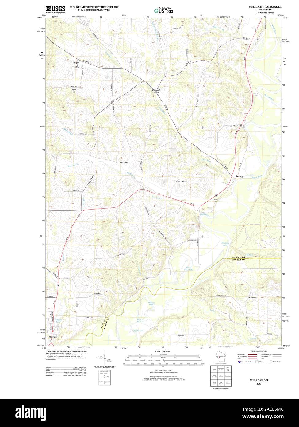 Melrose map Cut Out Stock Images & Pictures - Alamy