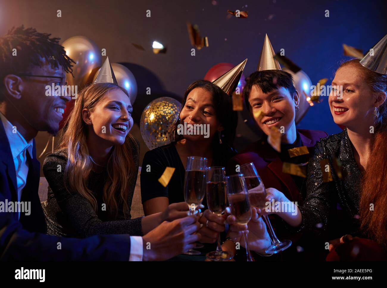 Group women only celebrating night hi-res stock photography and images ...