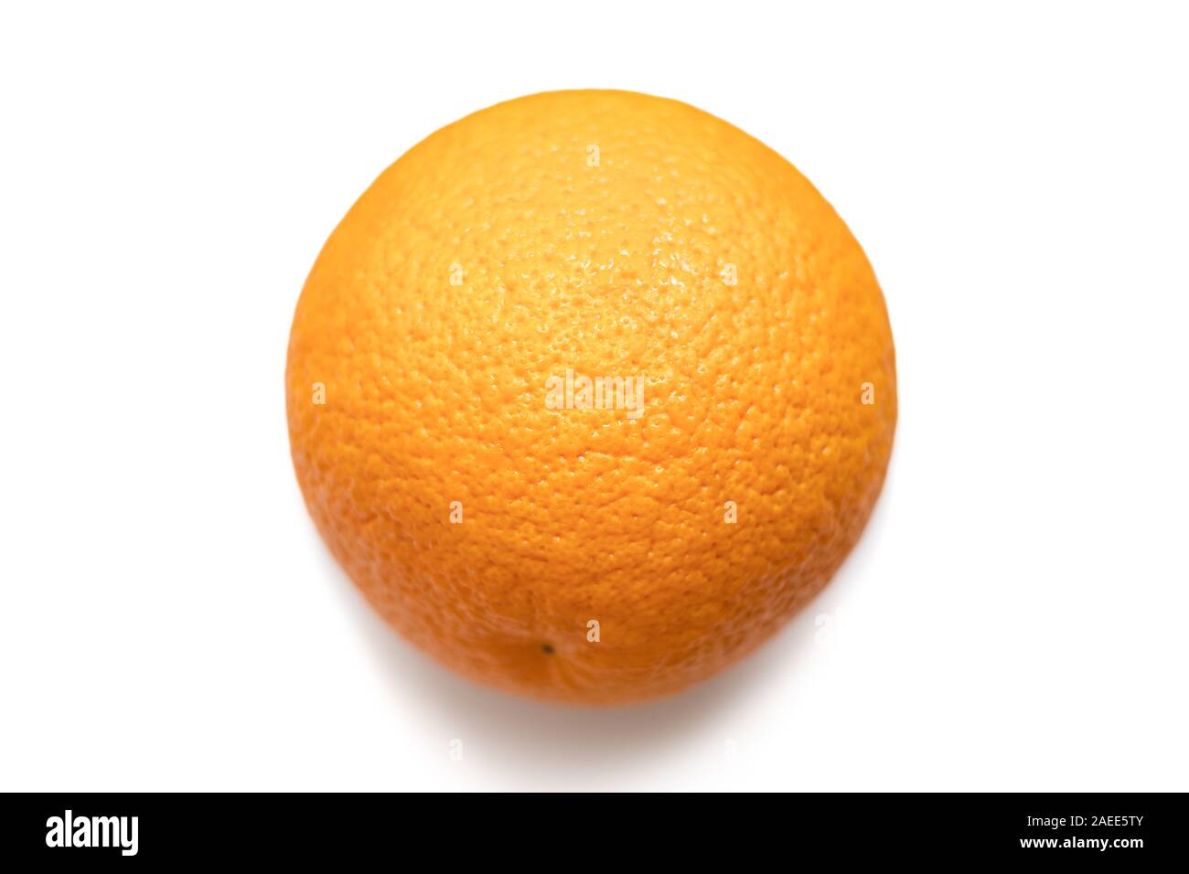 One orange isolated on white background Stock Photo - Alamy