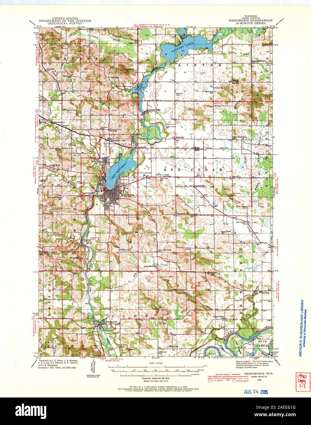 Map of menomonie hi-res stock photography and images - Alamy