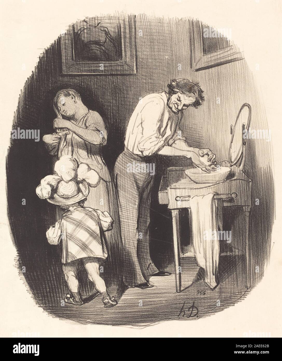 A lithograph by Honoré Daumier from 1847 titled 'Qu'il est gentil comme ...