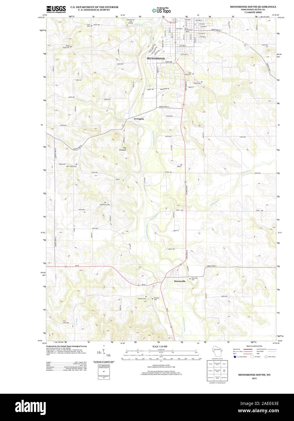 Map of menomonie hi-res stock photography and images - Alamy
