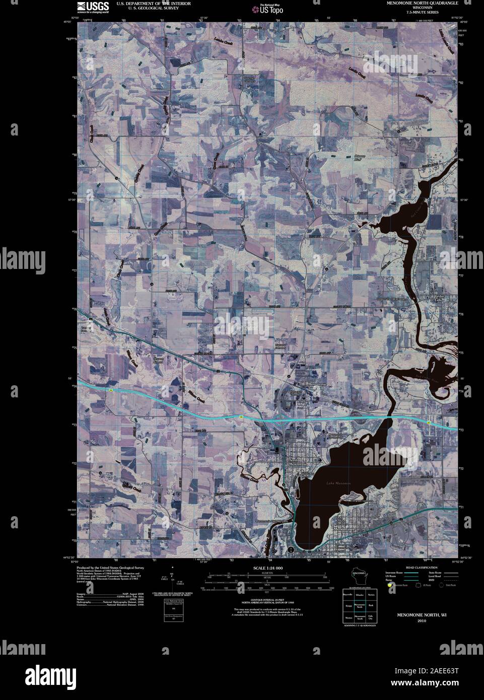 Map of menomonie hi-res stock photography and images - Alamy