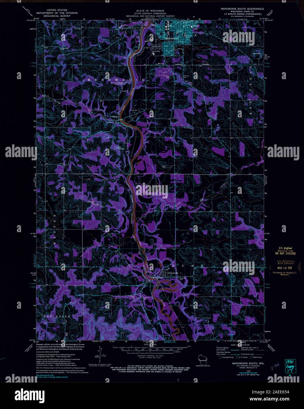 Map of menomonie hi-res stock photography and images - Alamy