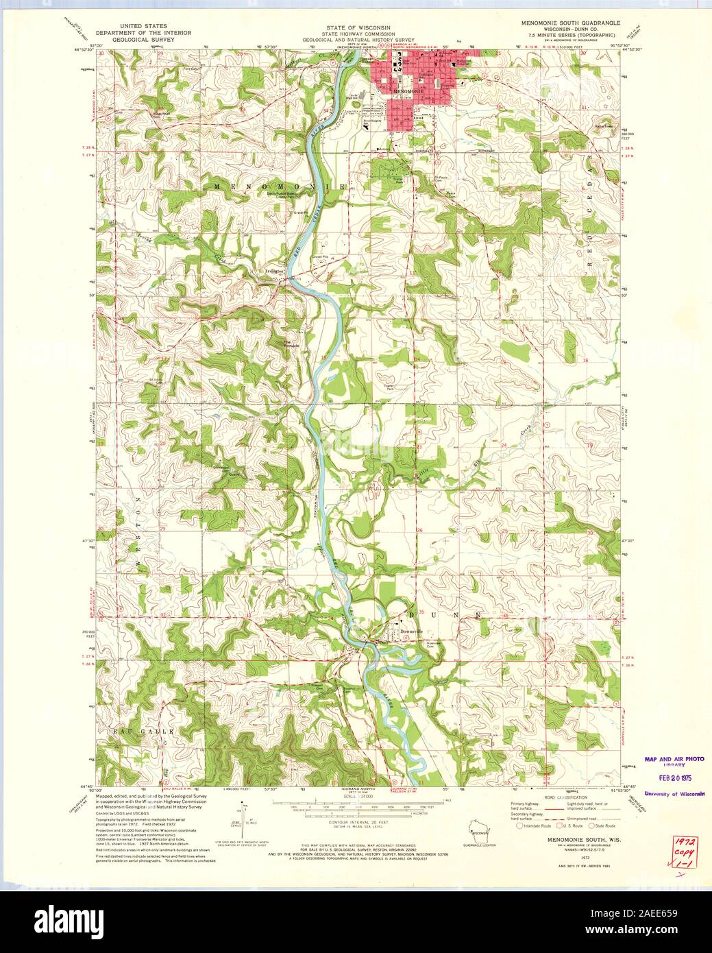 Map of menomonie hi-res stock photography and images - Alamy