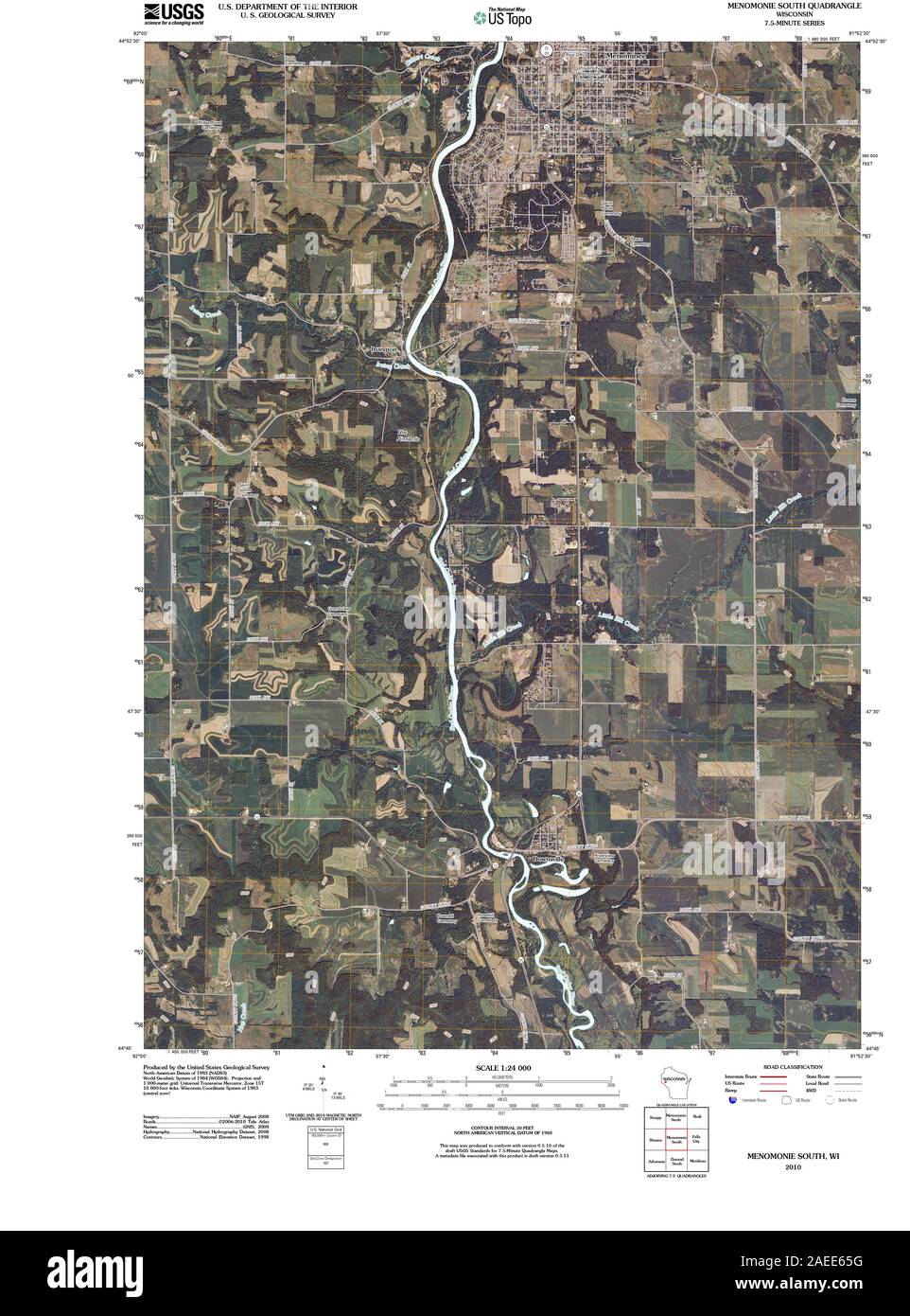 Map of menomonie hi-res stock photography and images - Alamy