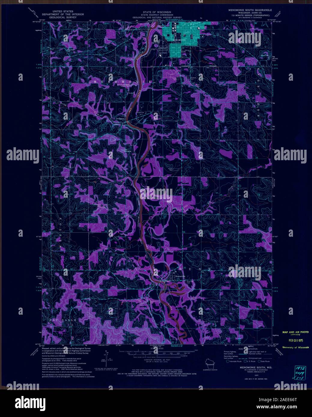 Map of menomonie hi-res stock photography and images - Alamy