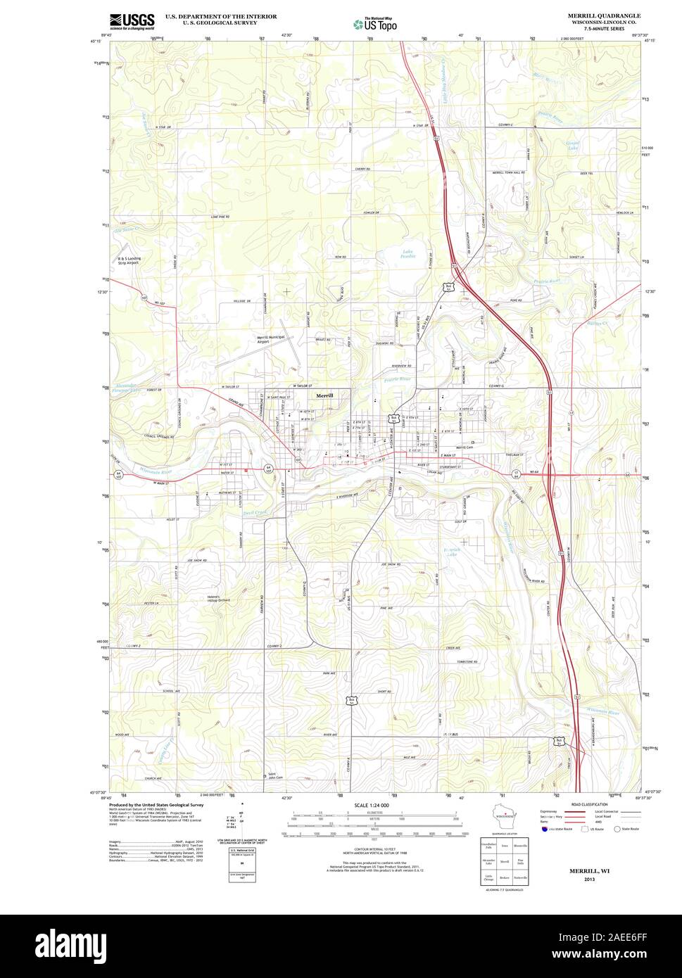 Map of merrill Cut Out Stock Images & Pictures - Alamy