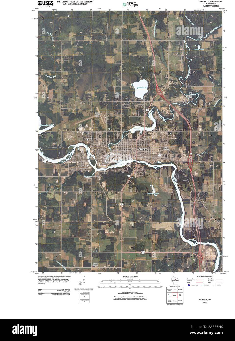 Map of merrill Cut Out Stock Images & Pictures - Alamy