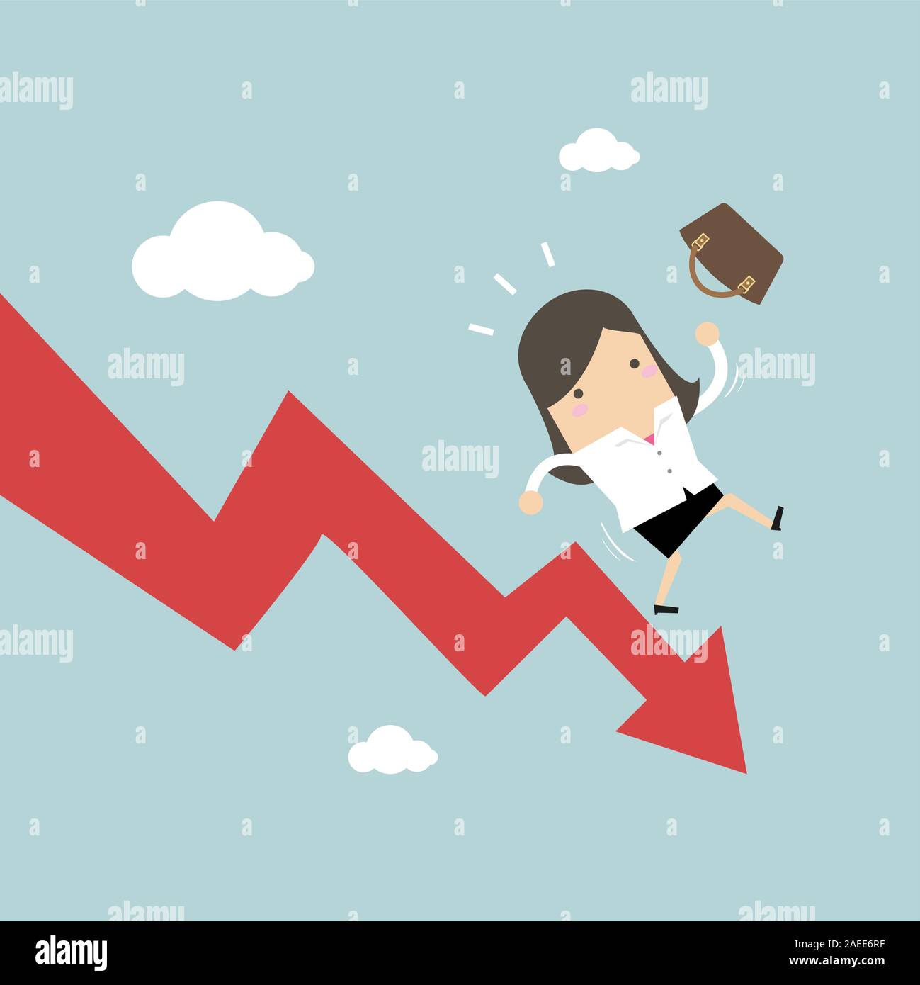Downwards chart Stock Vector Images - Alamy
