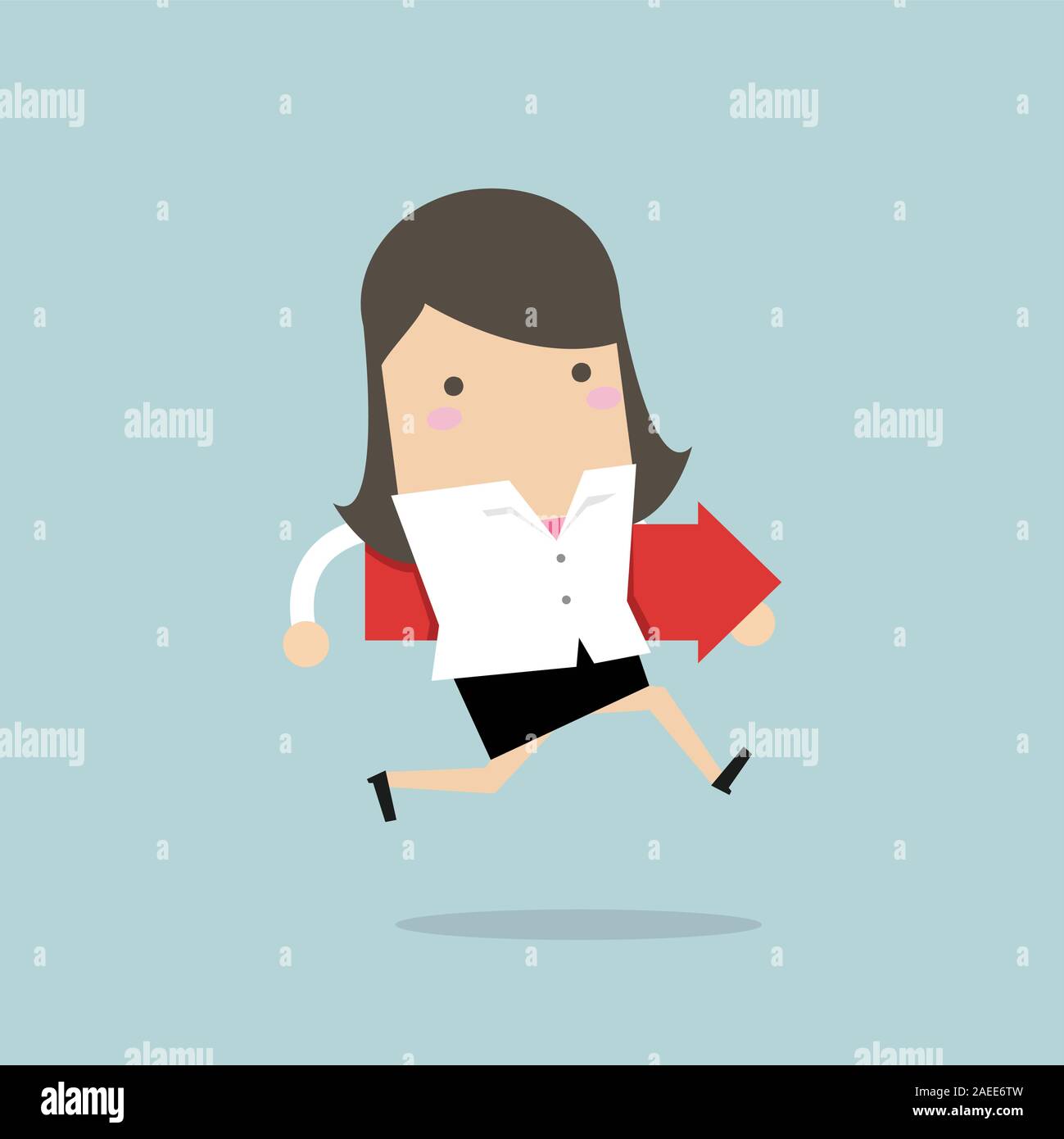 Red arrow female Stock Vector Images - Alamy