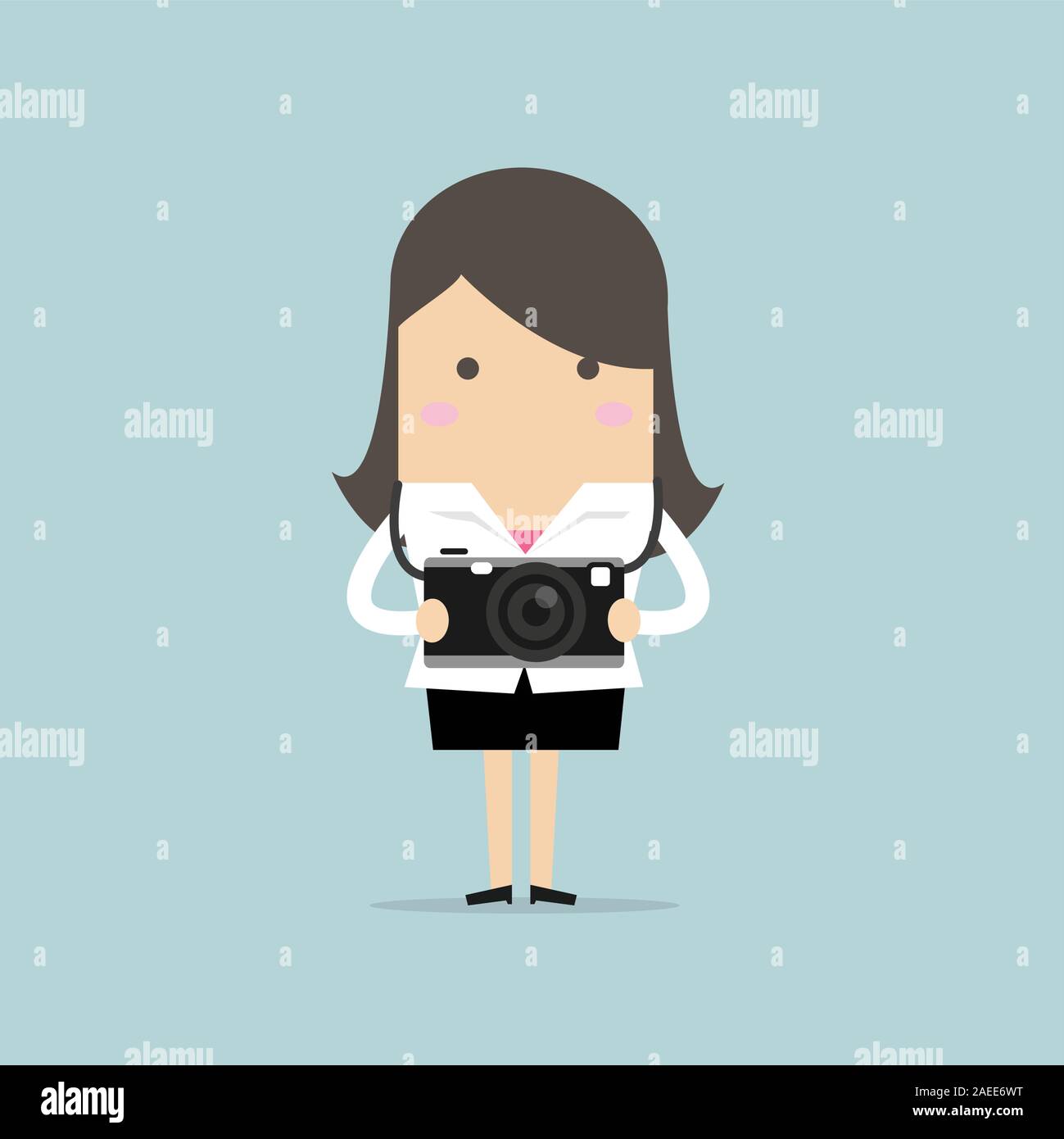 Cameraman holding camera in Stock Vector Images - Alamy