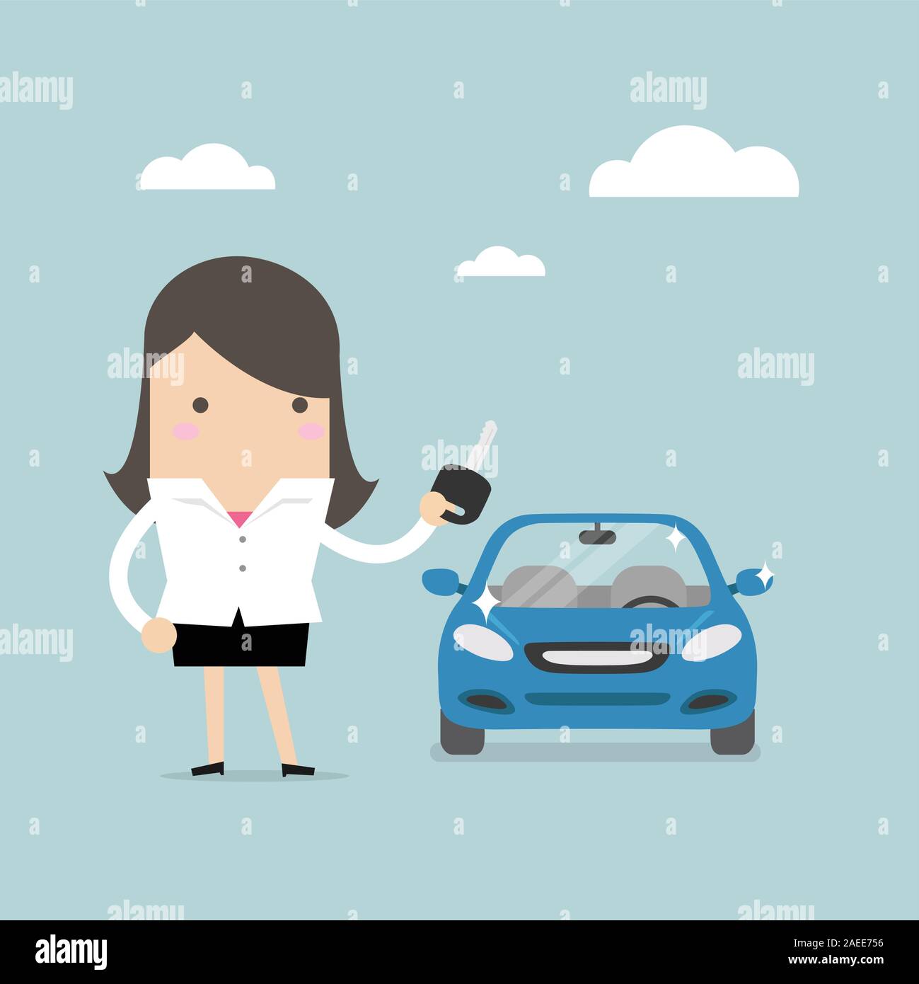 Lease of the car Stock Vector Images - Alamy