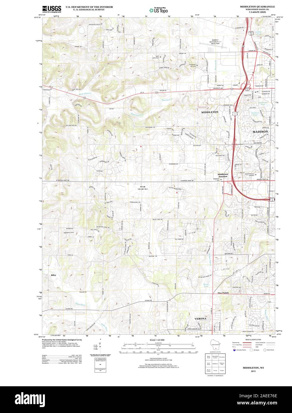 Map of middleton Cut Out Stock Images & Pictures - Alamy