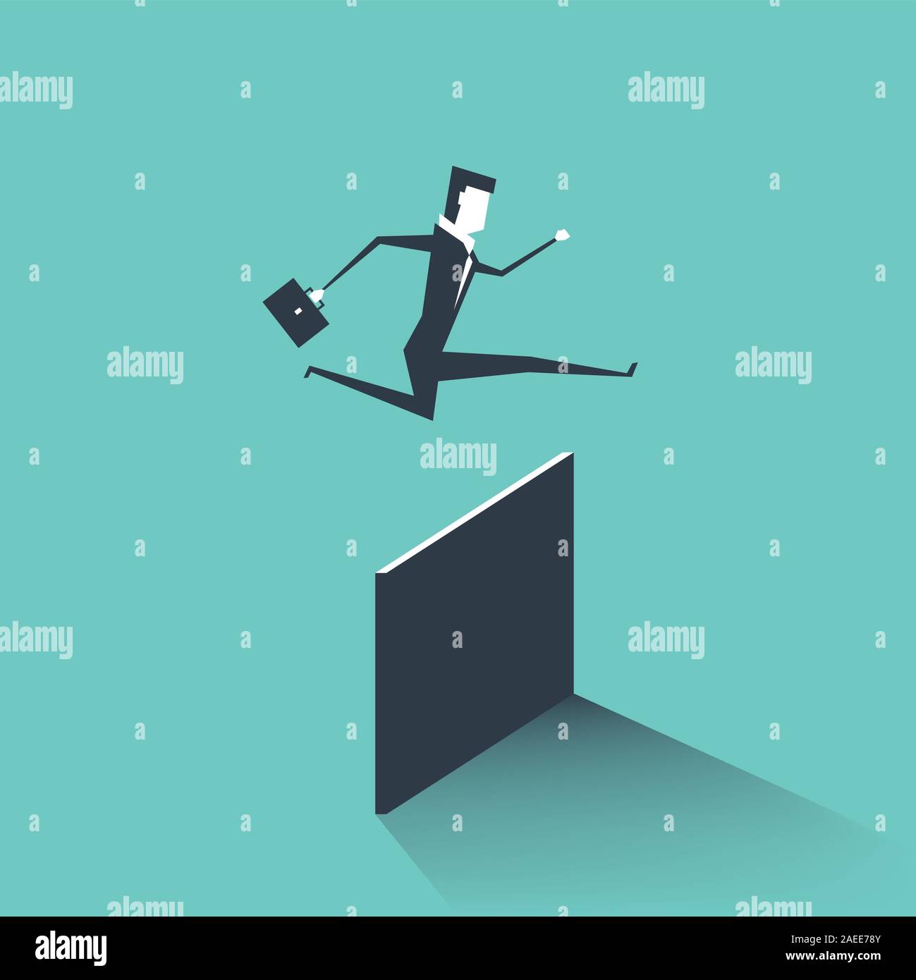 Jumping over an obstacle at speed Stock Vector Images - Alamy