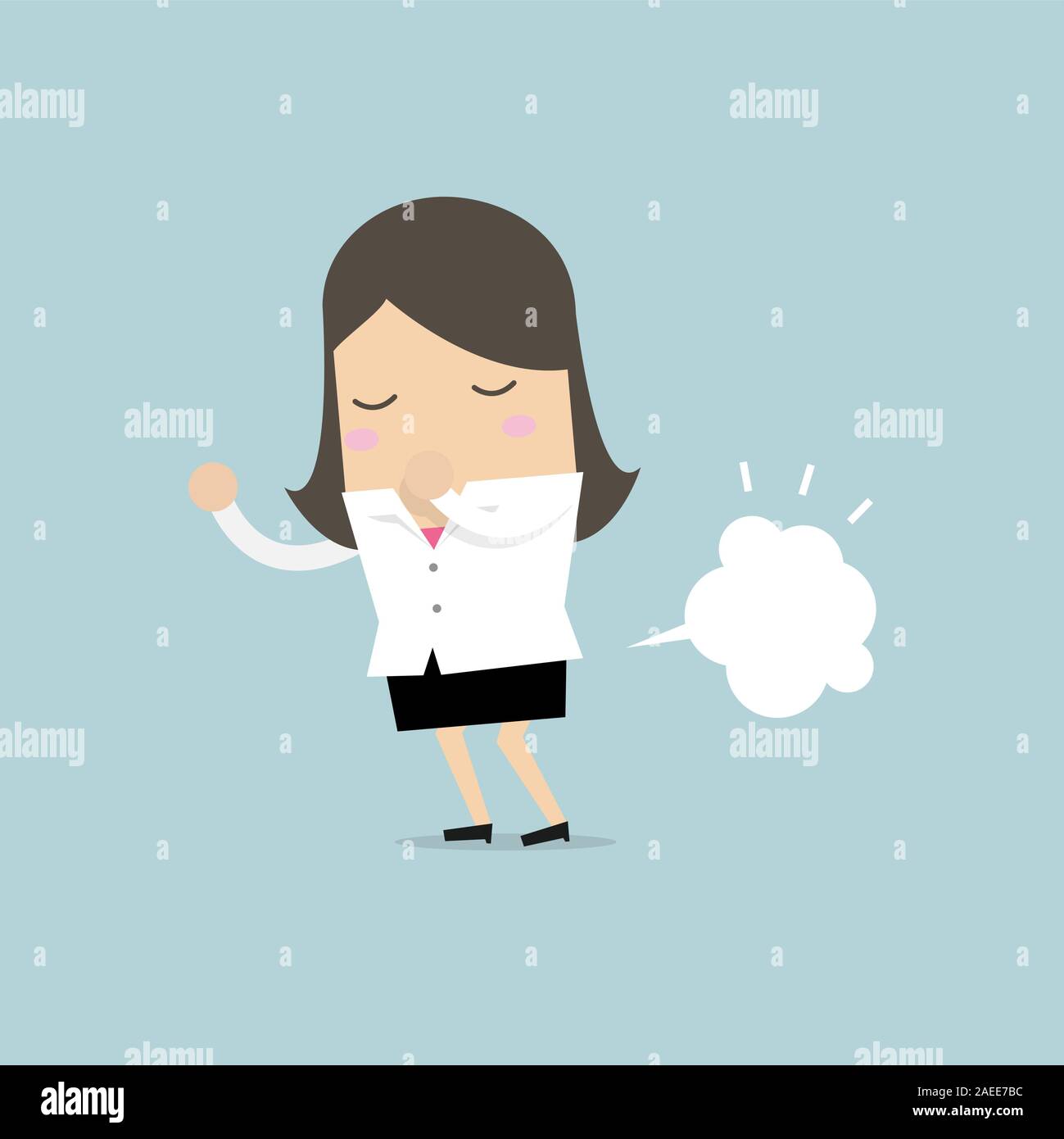 Woman farting Stock Vector Images - Alamy