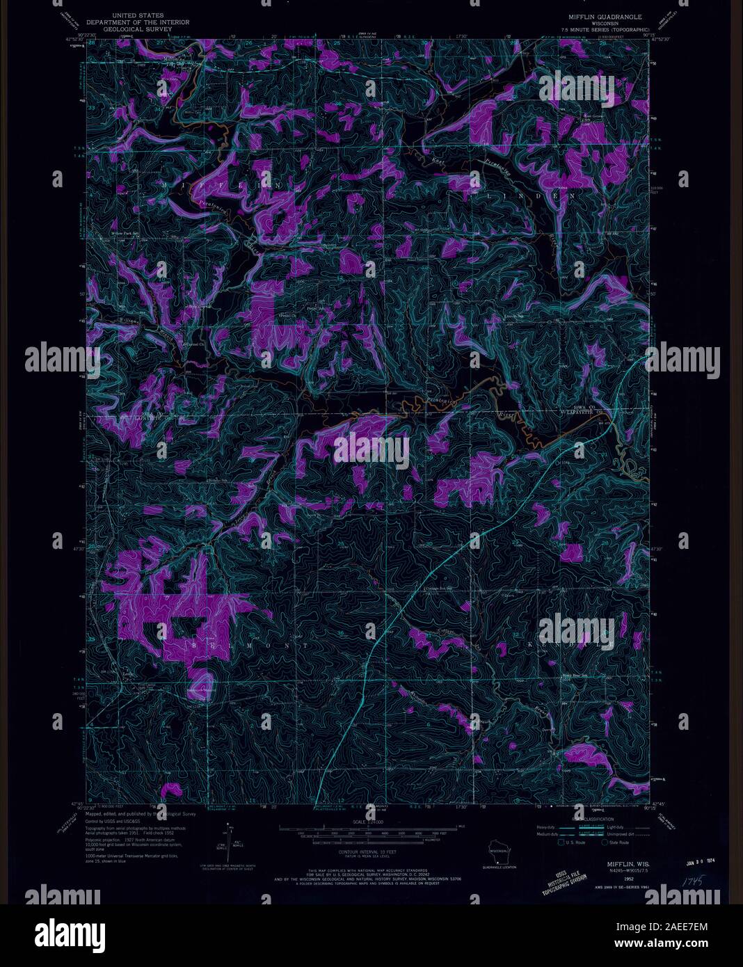 Mifflin map hi-res stock photography and images - Alamy