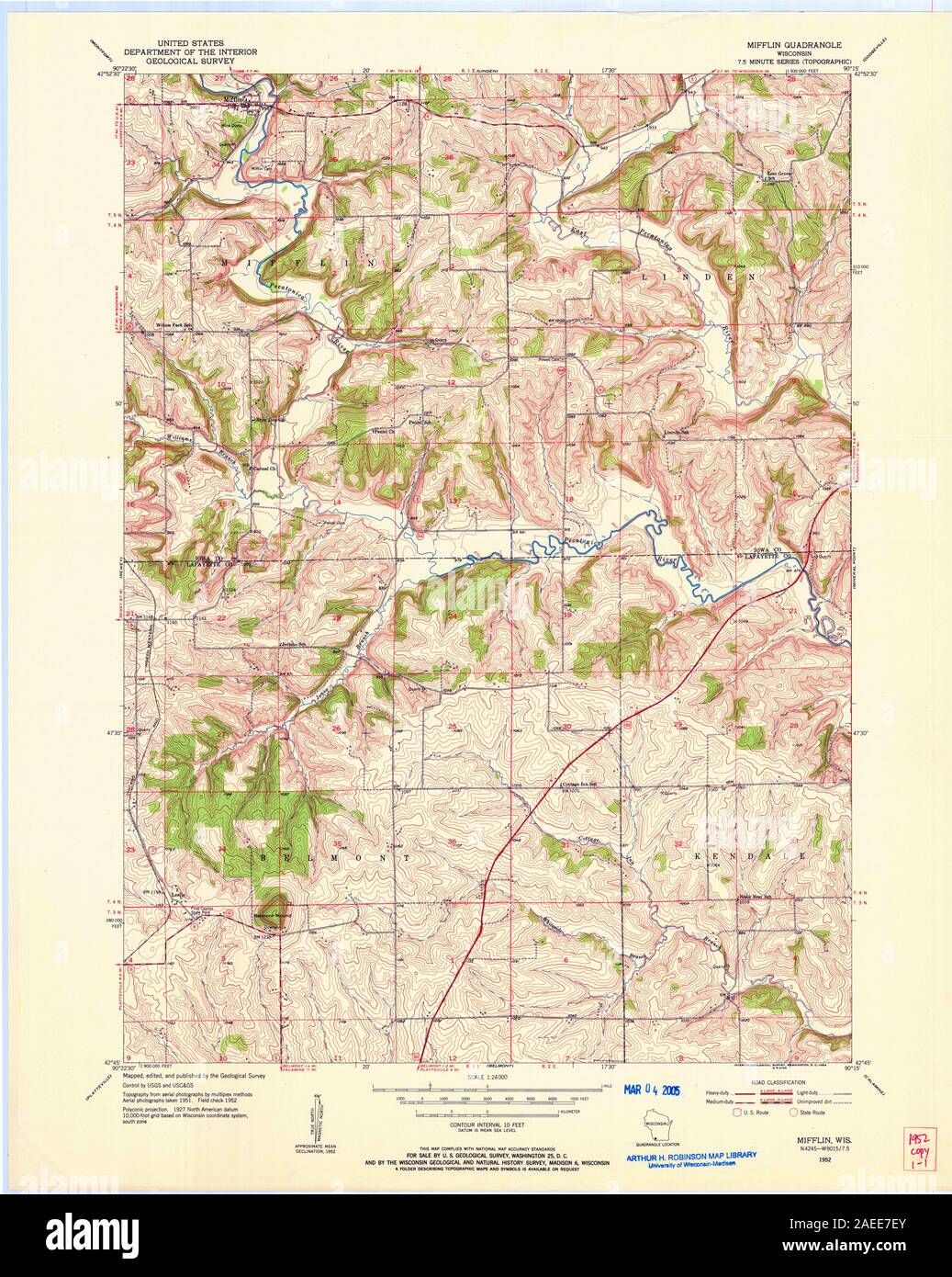 Map of mifflin hi-res stock photography and images - Alamy