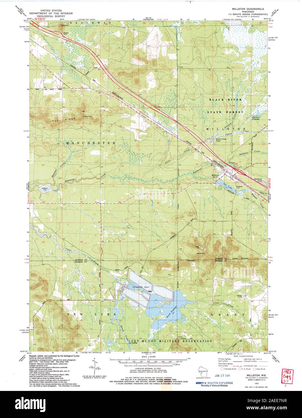 WI Millston 500911 1983 24000 Restoration Stock Photo - Alamy