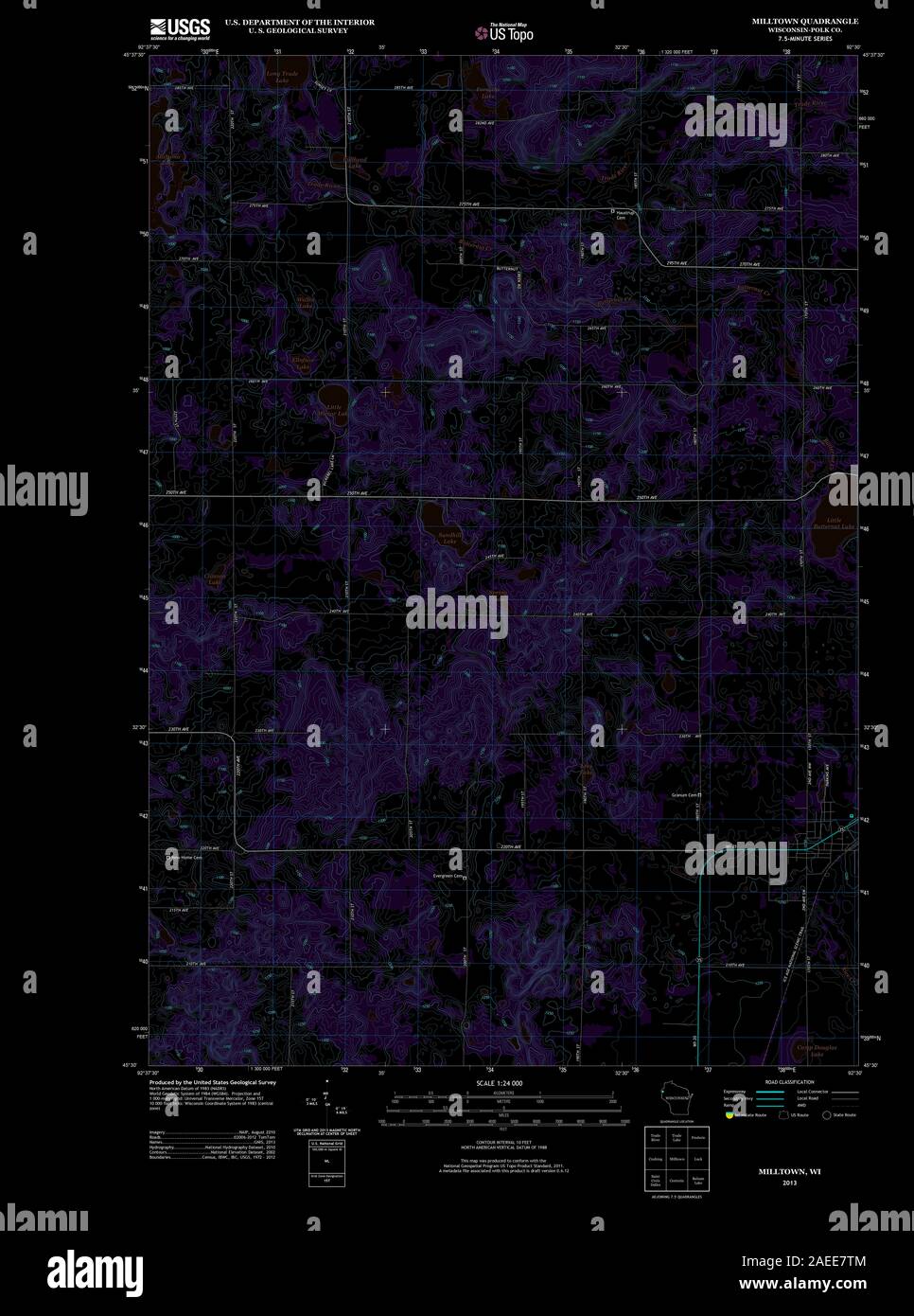 Map of milltown hi-res stock photography and images - Alamy