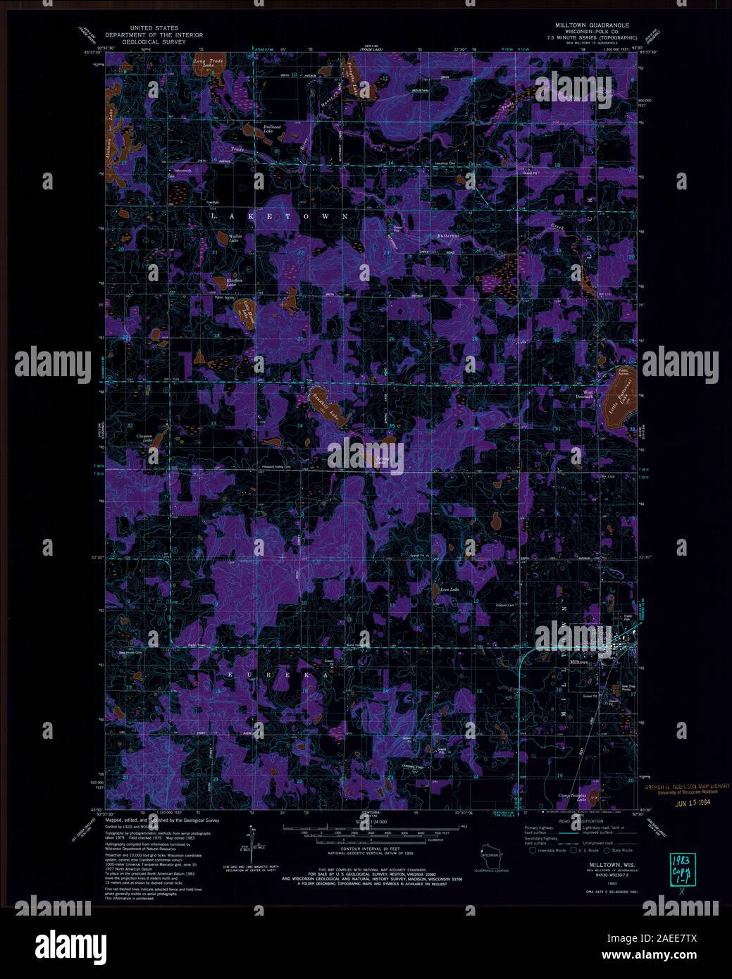 Map of milltown hi-res stock photography and images - Alamy