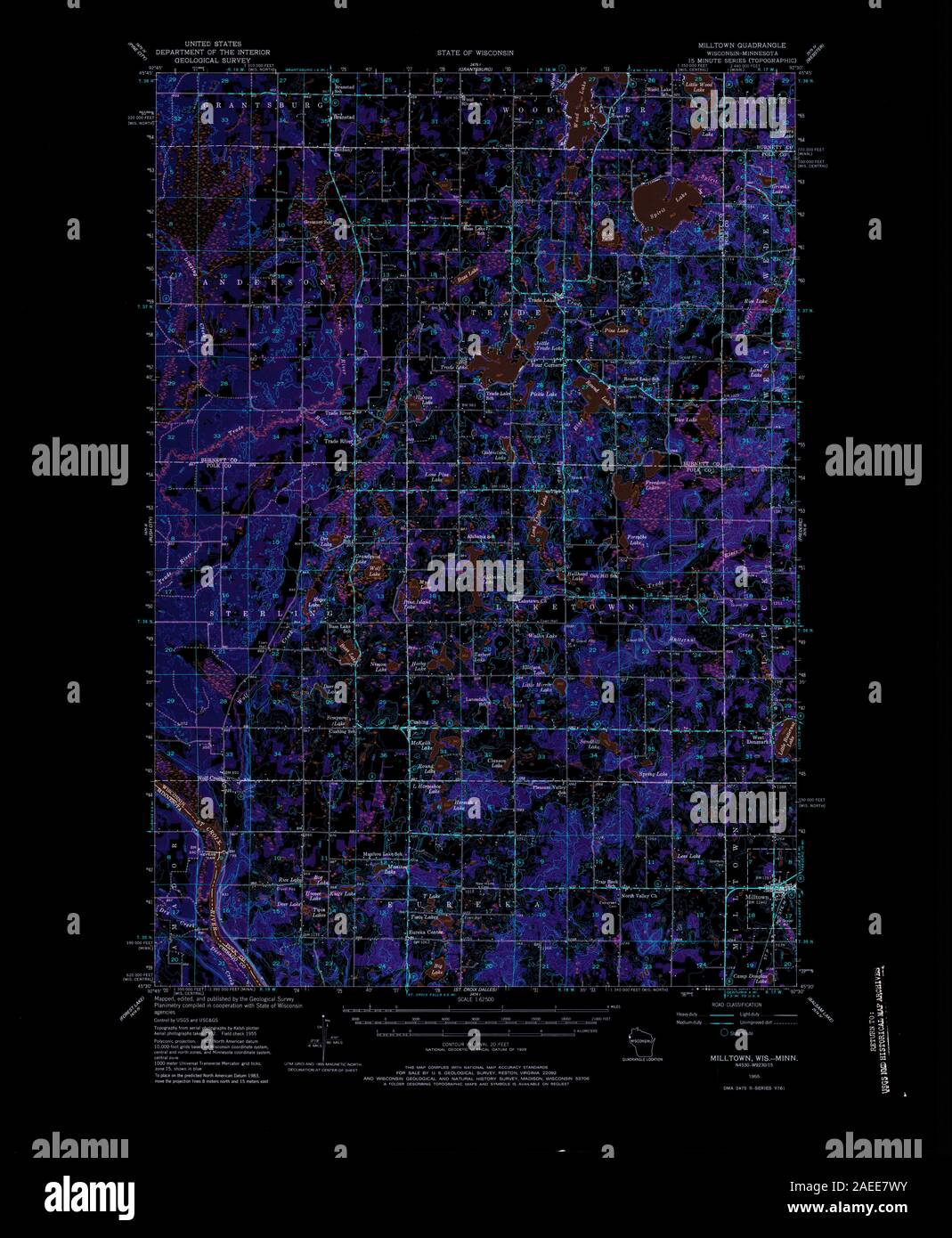 Map of milltown hi-res stock photography and images - Alamy