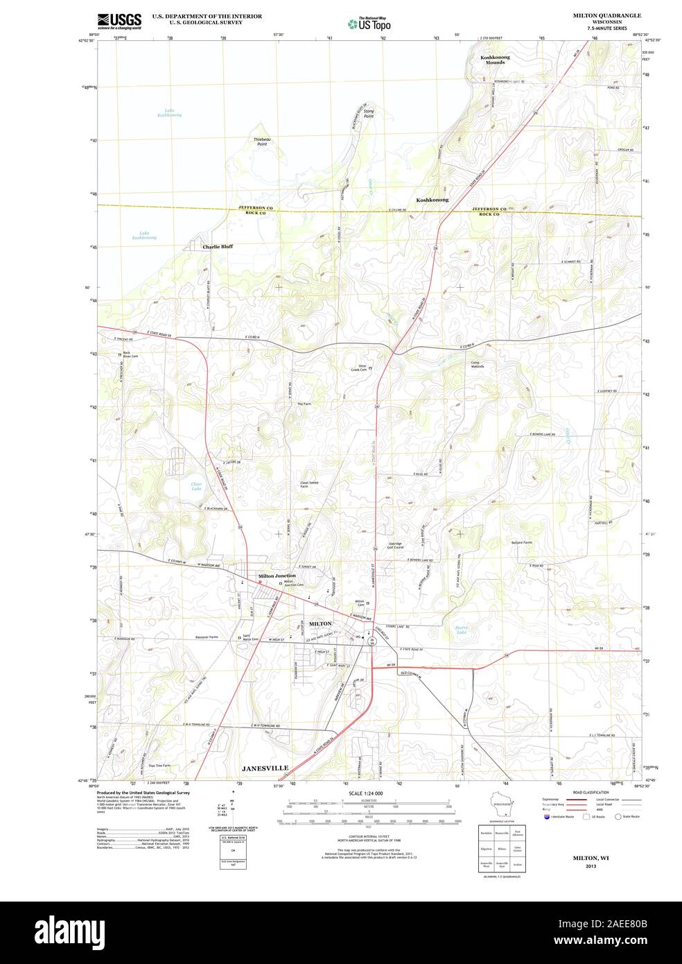 Map of milton Cut Out Stock Images & Pictures - Alamy