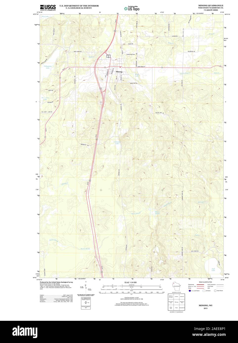 Minong map hi-res stock photography and images - Alamy