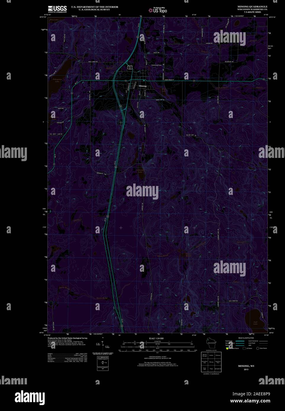 Minong map hi-res stock photography and images - Alamy