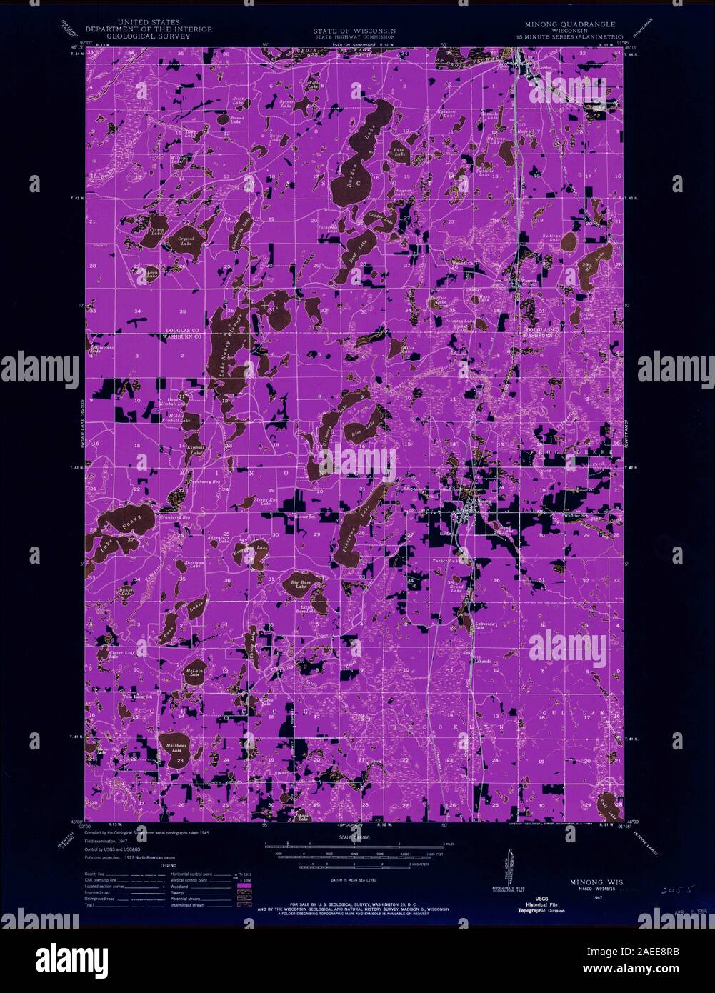 Minong map hi-res stock photography and images - Alamy