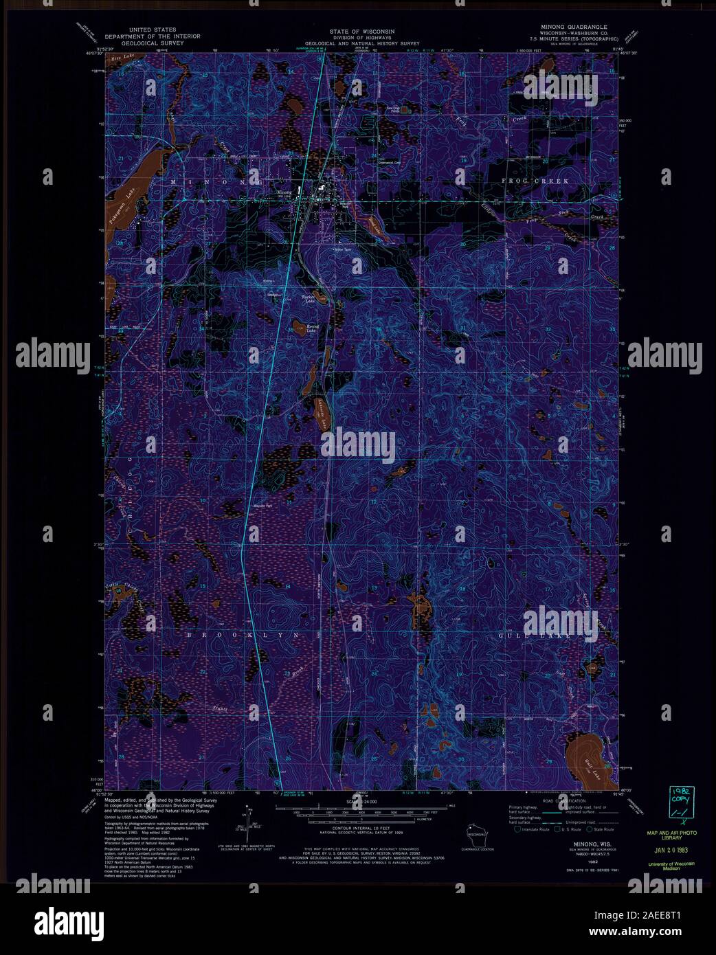 Map of minong hi-res stock photography and images - Alamy