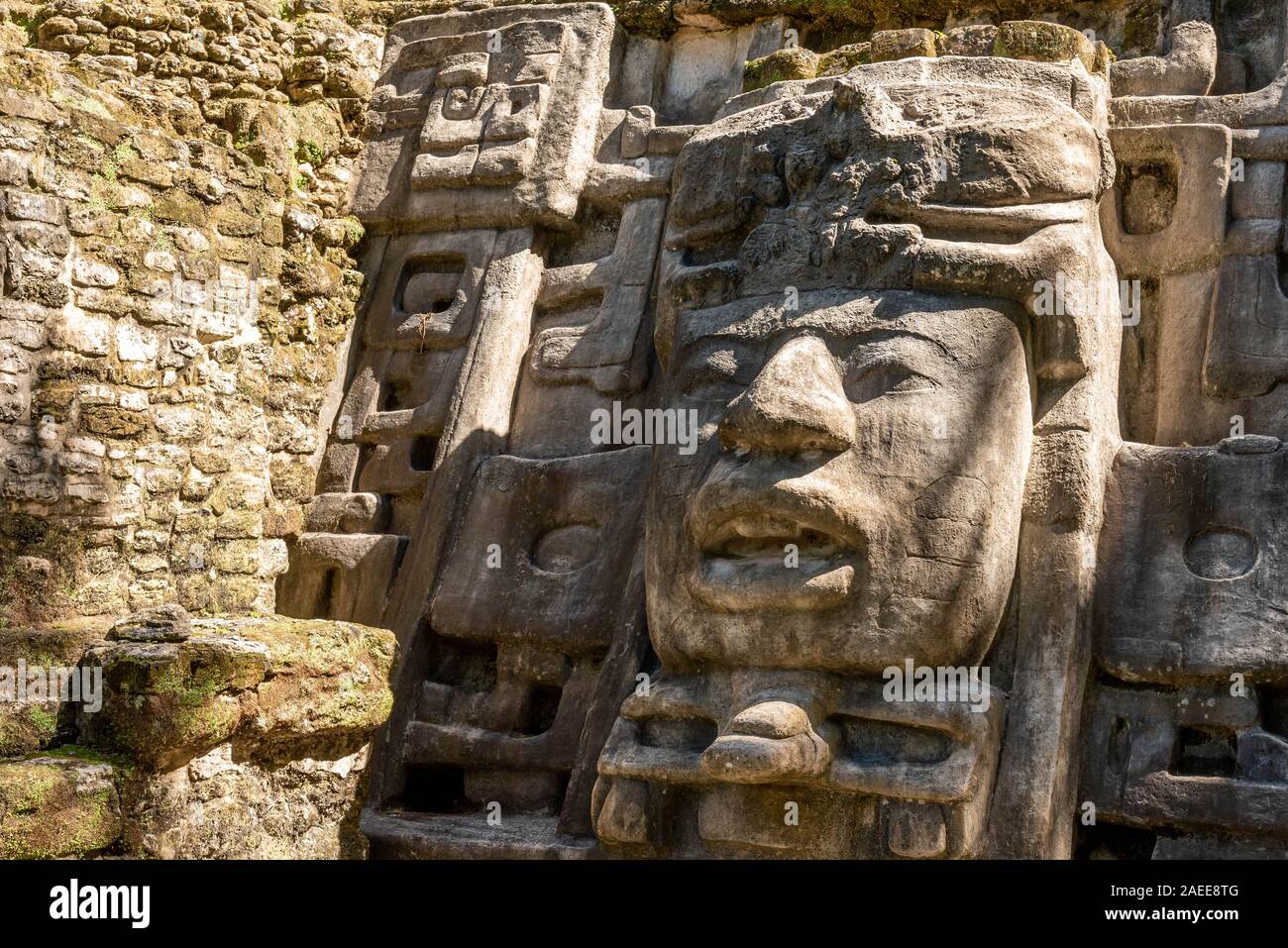 Orange Walk County, Belize - November, 16, 2019. A view of the Mask ...