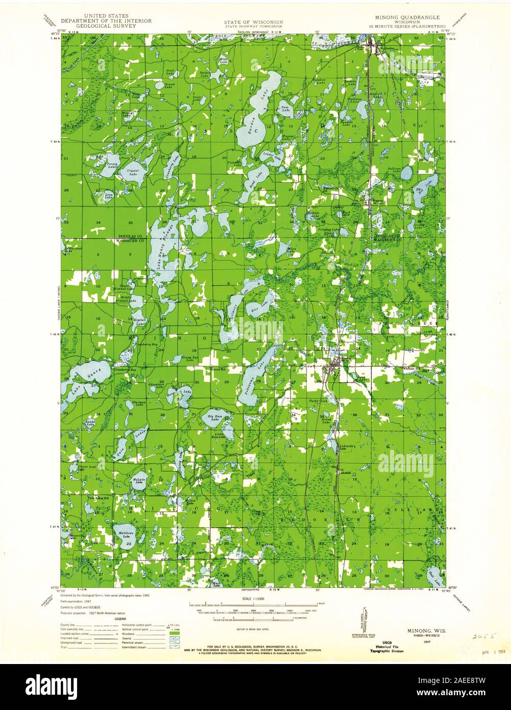 Minong map hi-res stock photography and images - Alamy