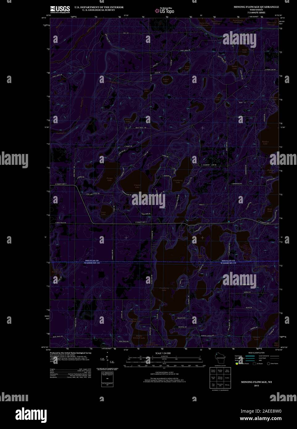 Minong map hi-res stock photography and images - Alamy