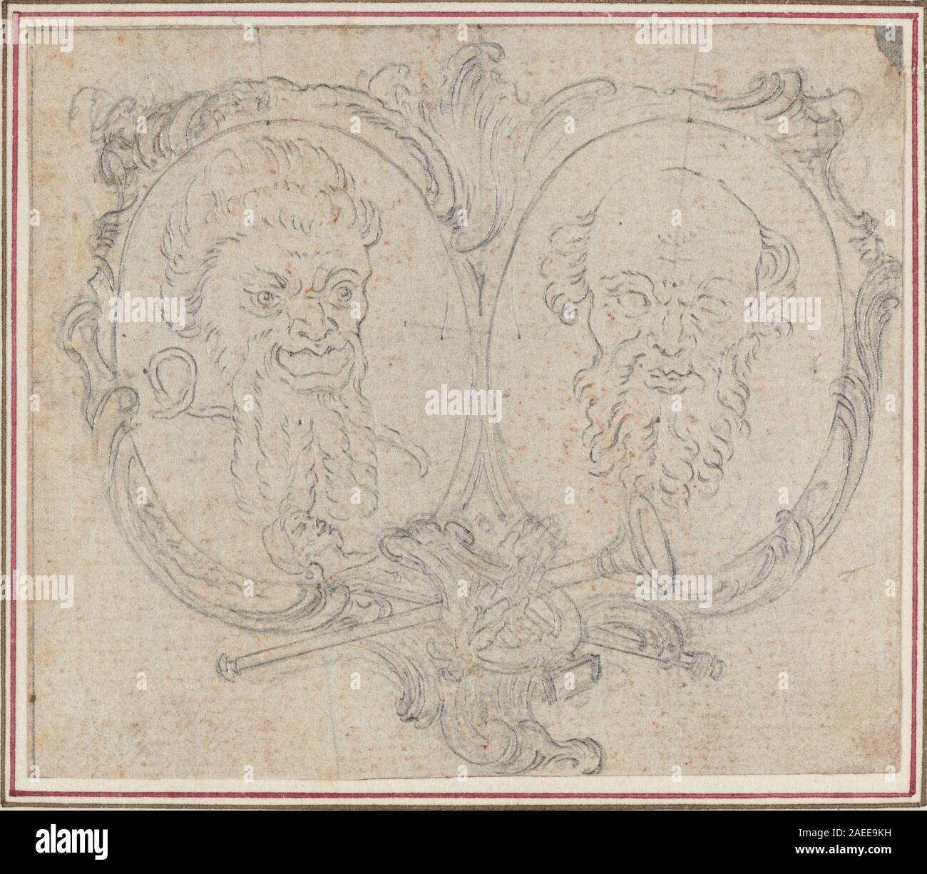 A decorative print by Hubert François Gravelot showing a double ...