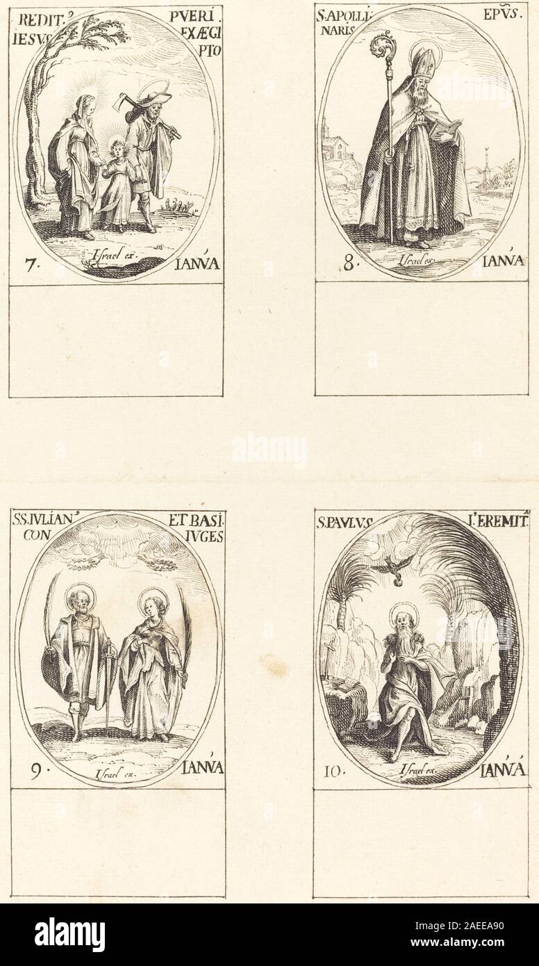 A series of prints by an imitator of Jacques Callot depicting religious ...