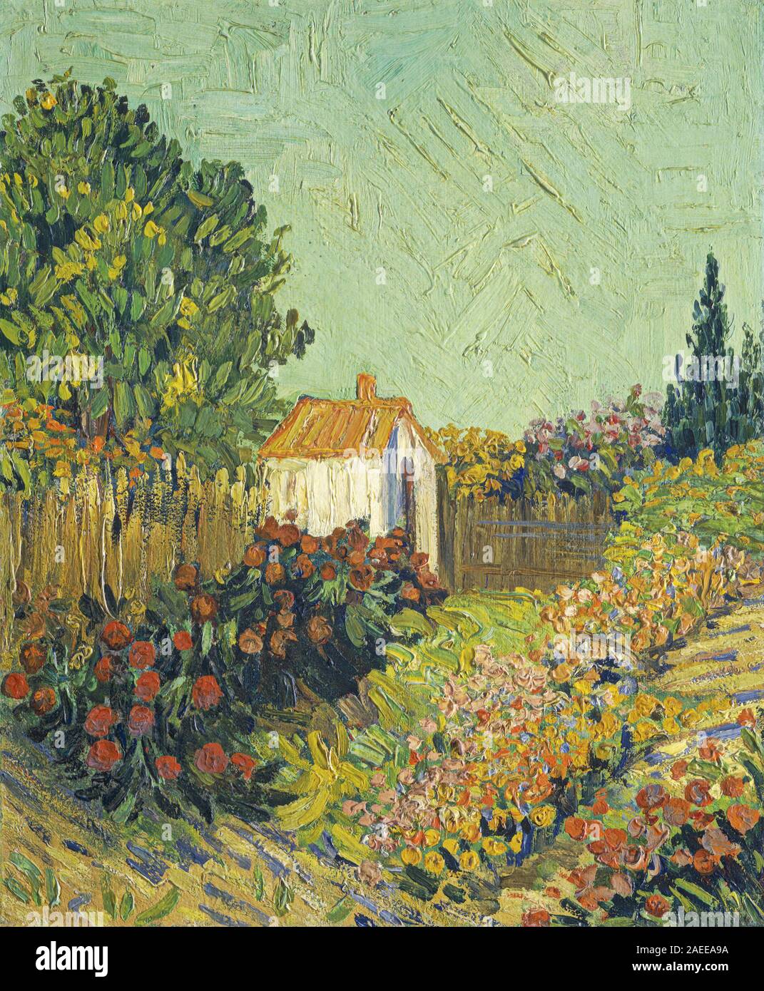A landscape painting by an imitator of Vincent van Gogh, created ...