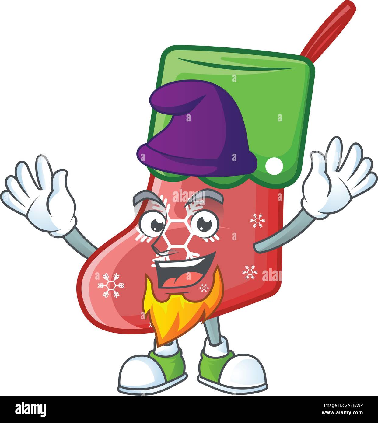 Santa socks mascot cartoon style as an Elf Stock Vector Image & Art - Alamy