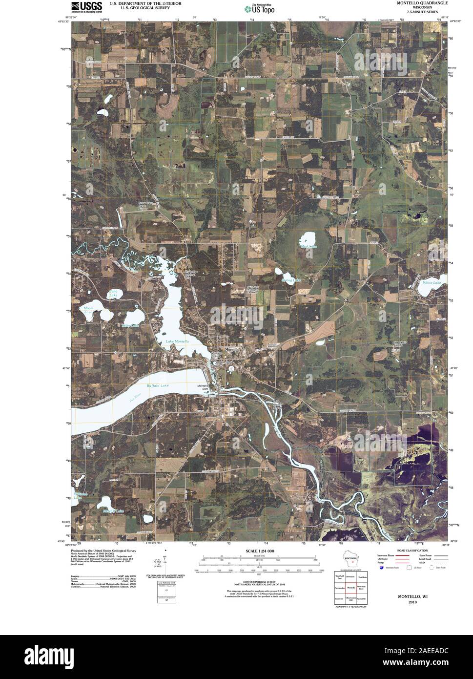 Map of montello hi-res stock photography and images - Alamy