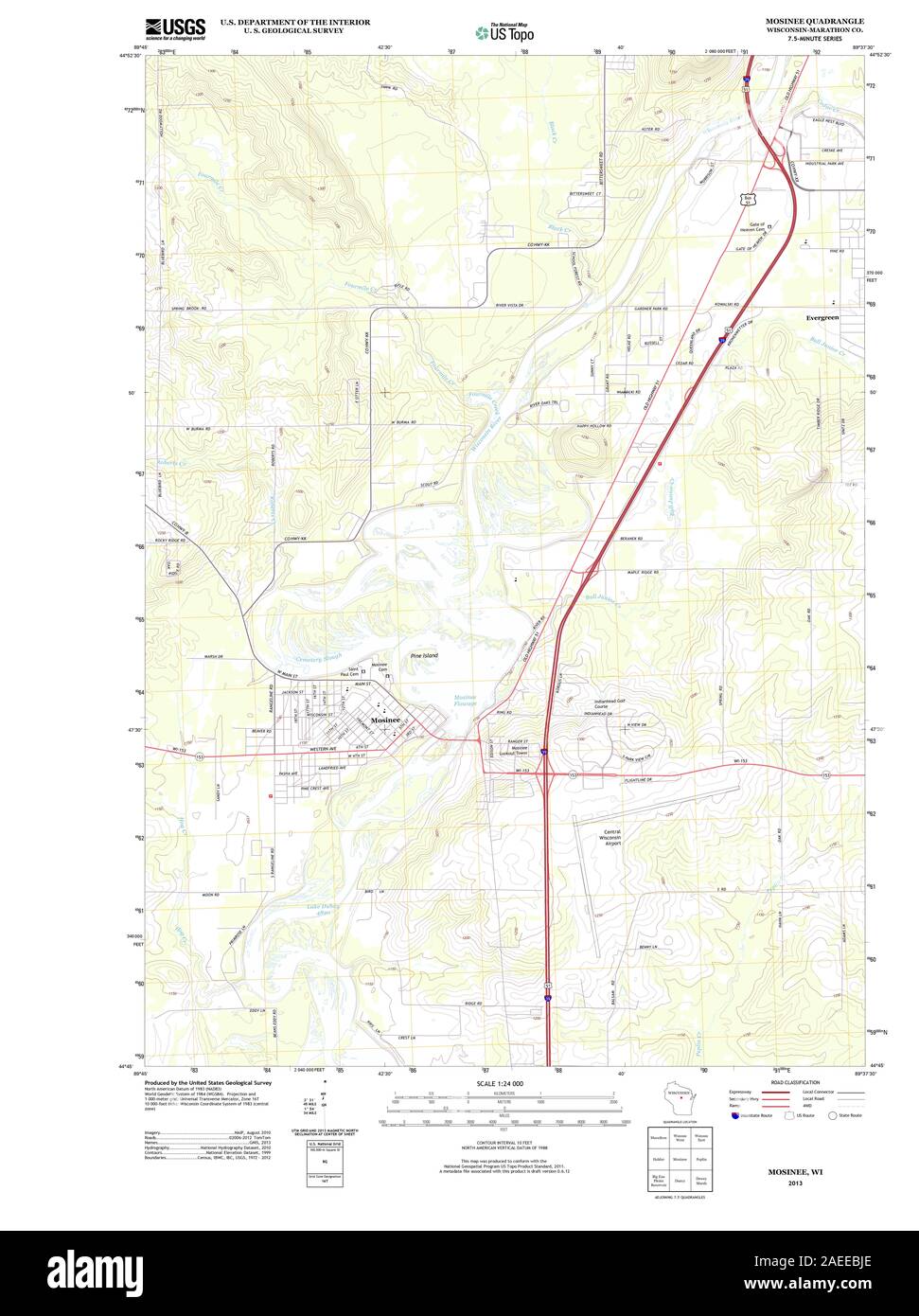 Mosinee Wi Township Map