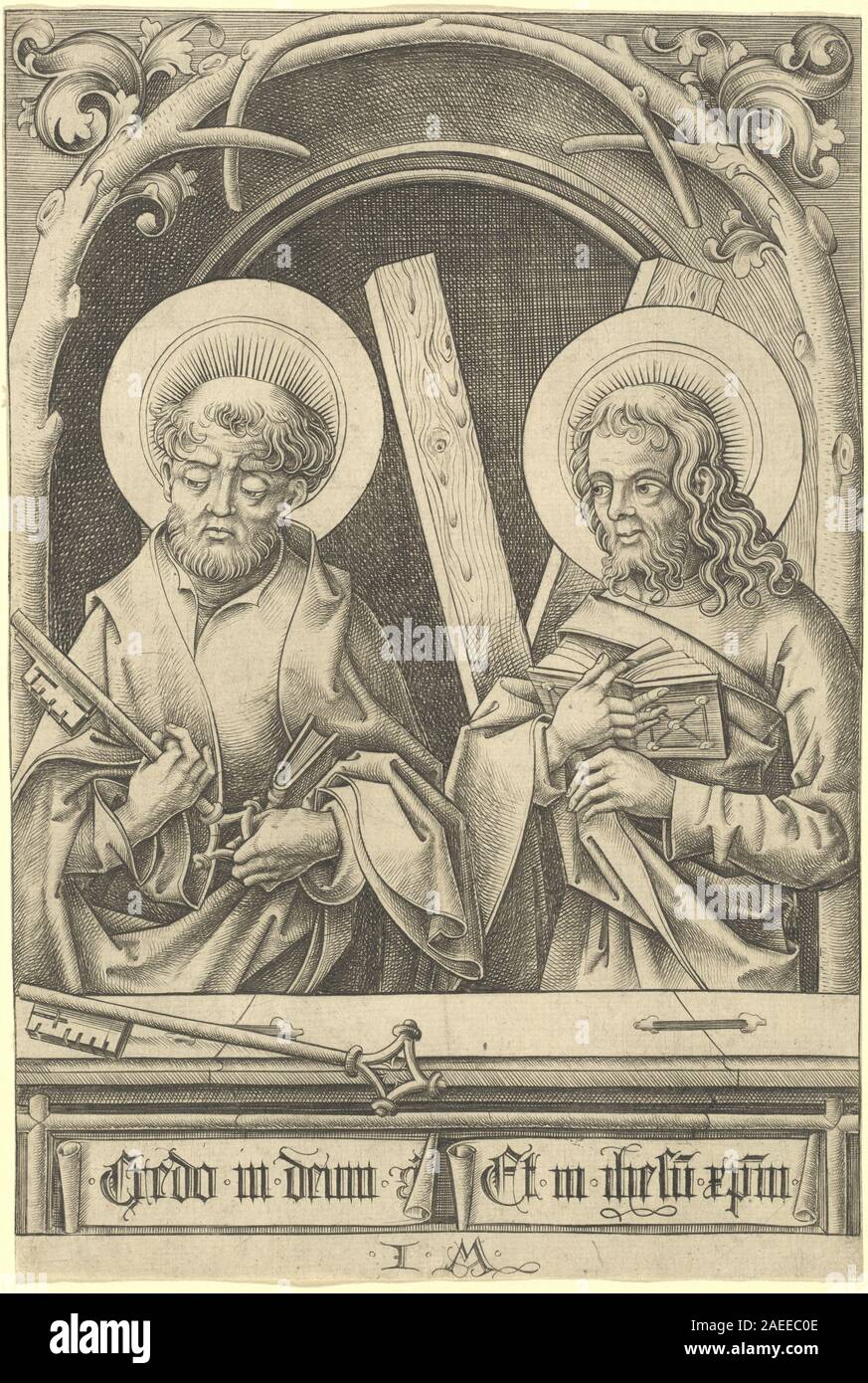This engraving by Israhel van Meckenem (c. 1480-1485) depicts Saints ...