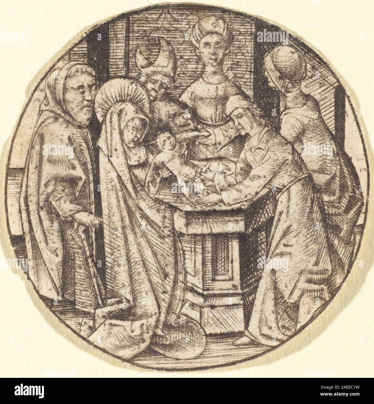 An engraving of The Circumcision created circa 1470-1480 by Israhel van ...