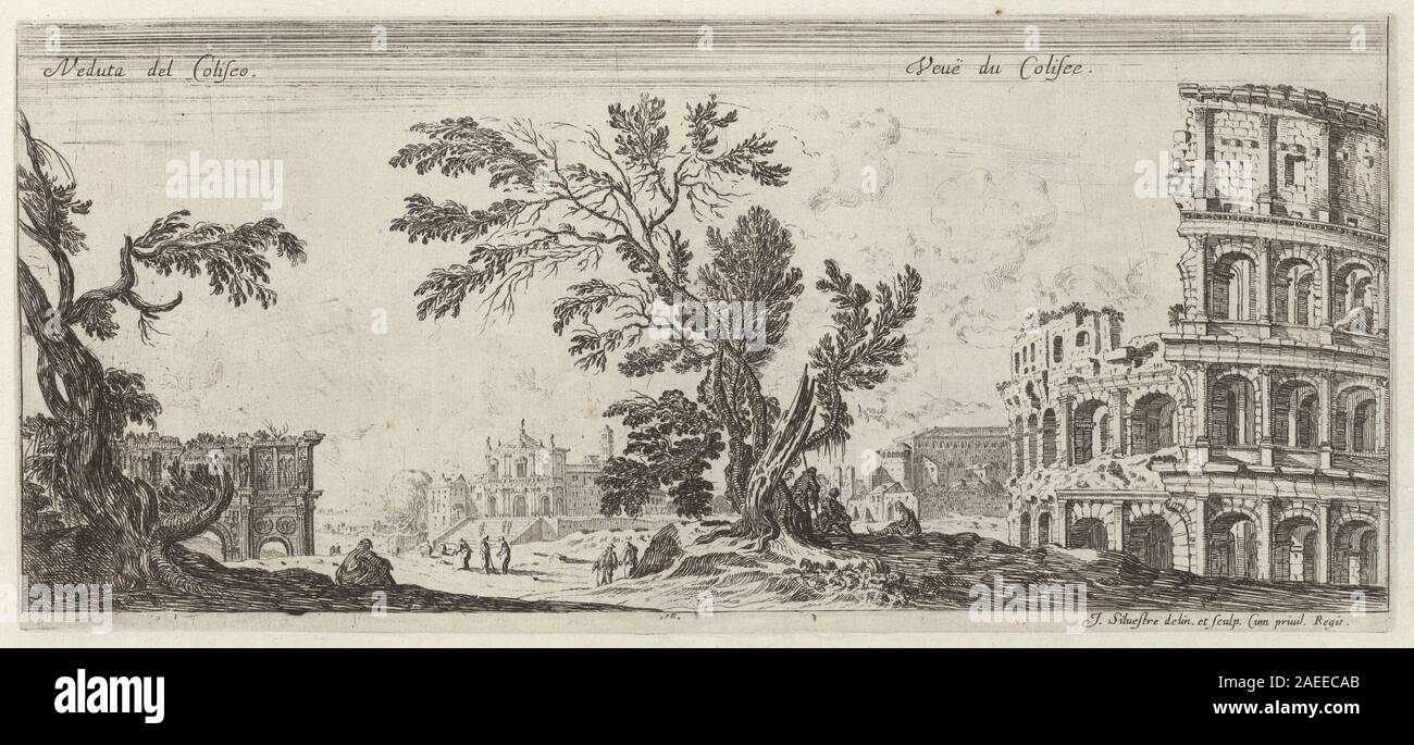 This print 'Veduta dei Coliseo' by Israël Silvestre, 1640-1660, depicts ...