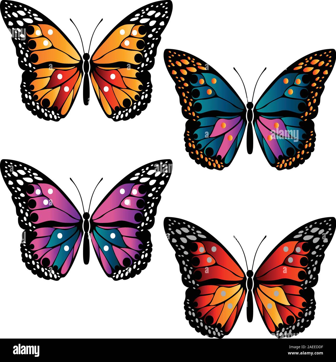 Butterflies decoration art Stock Vector Image & Art - Alamy