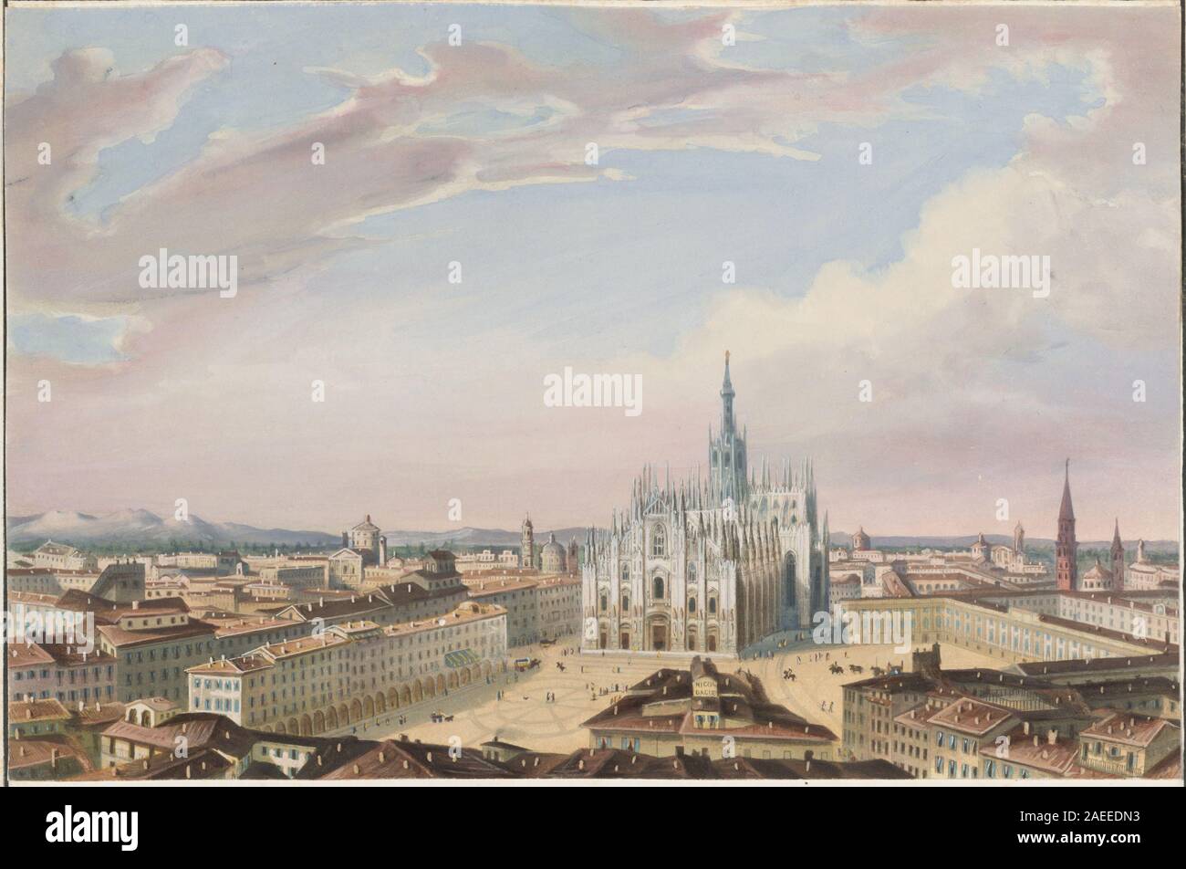 Italian 19th Century, Milan Cathedral, 1830s-1843 Milan Cathedral ...