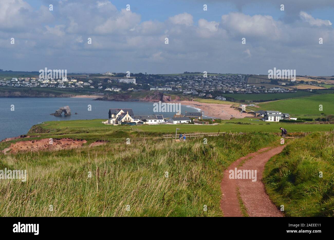 South West Coast Path from South Milton Sands to Hope Cove in Devon, UK ...