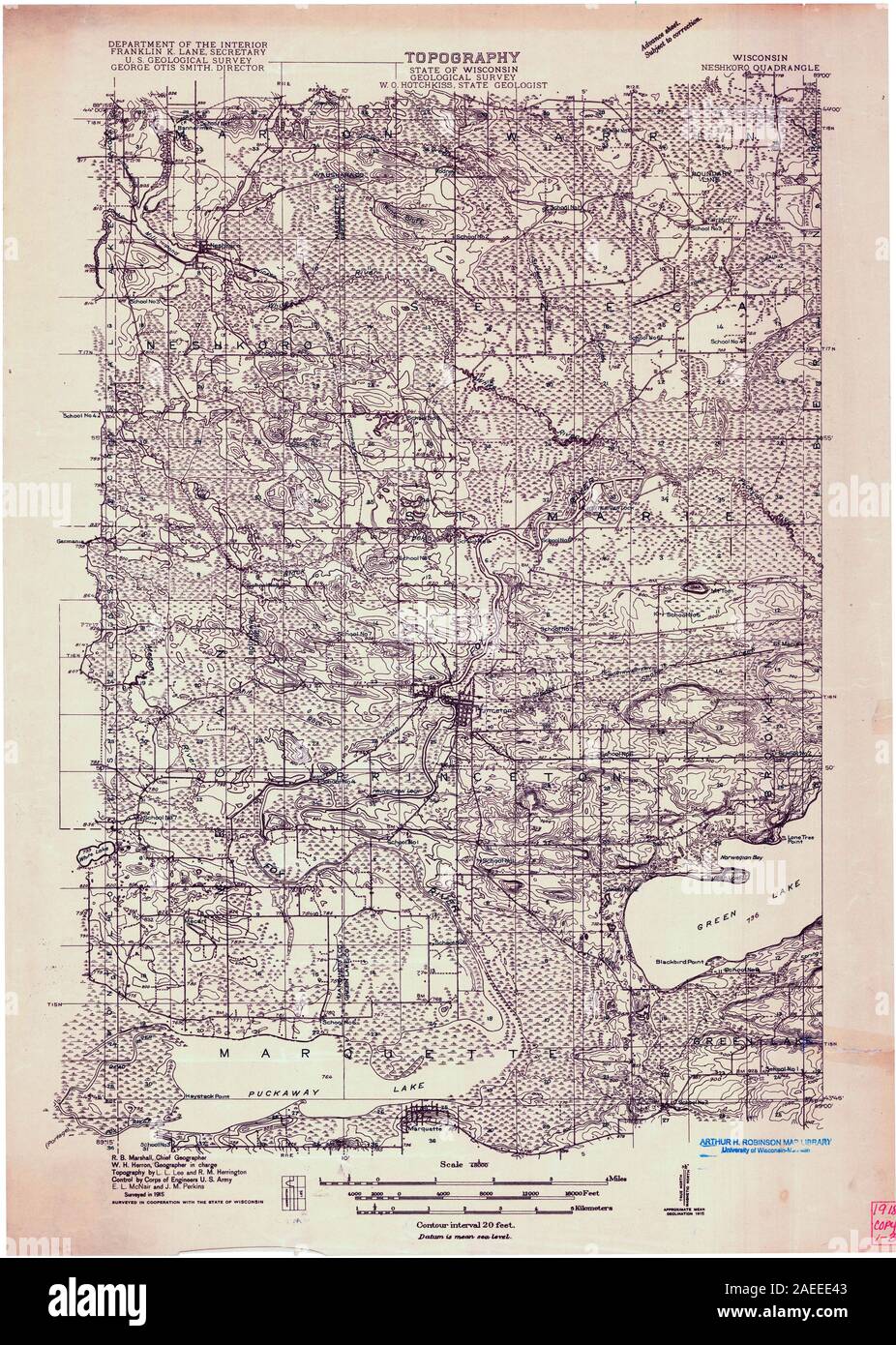 WI Neshkoro 700426 1915 48000 Restoration Stock Photo - Alamy